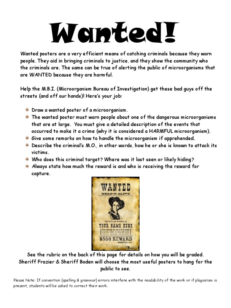 Microorganism Wanted Poster Project | PDF | Pathogen | Virus