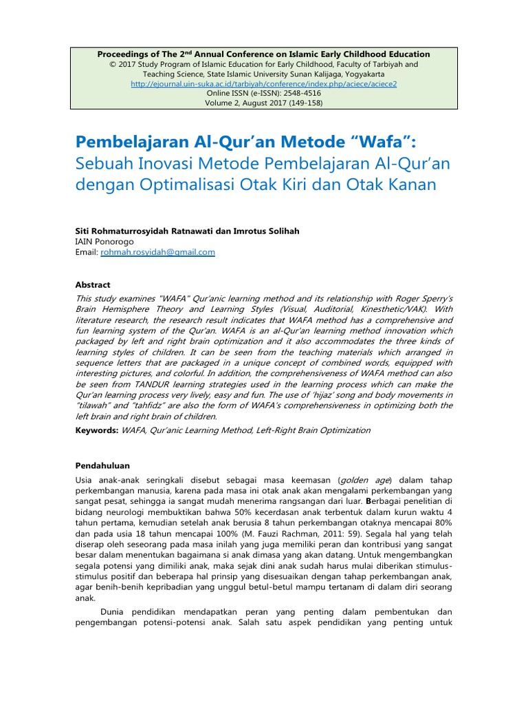 Metode Wafa | PDF