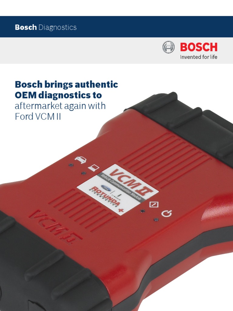 Bosch Brings Authentic OEM Diagnostics To: Aftermarket Again With Ford ...