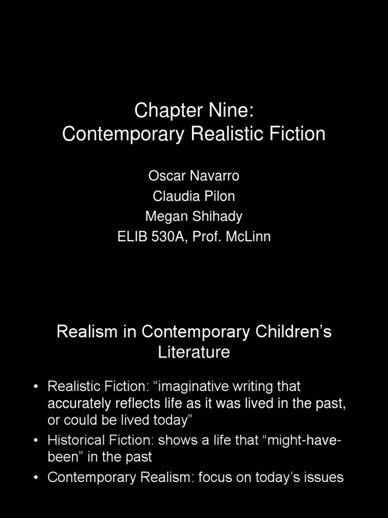 Chapter Nine: Contemporary Realistic Fiction: Oscar Navarro Claudia ...