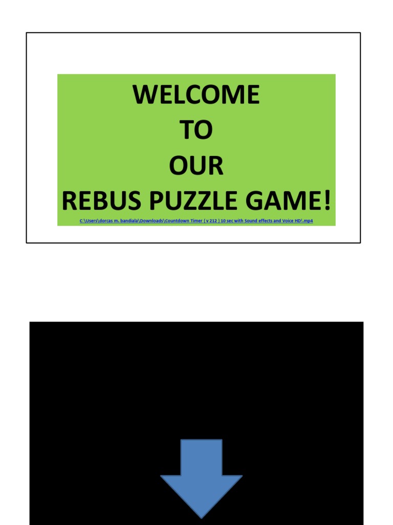 Rebus Game! | PDF | Home & Garden