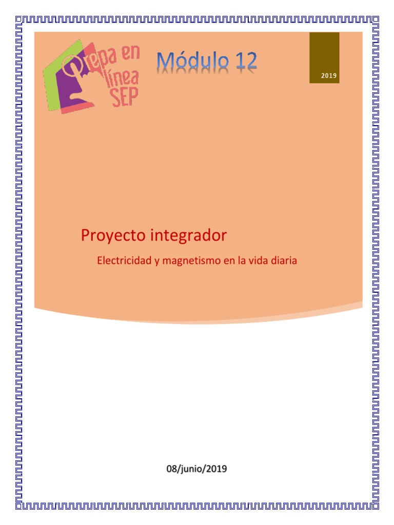 Modulo 12 Proyecto Integrador | Vatio | Energia electrica