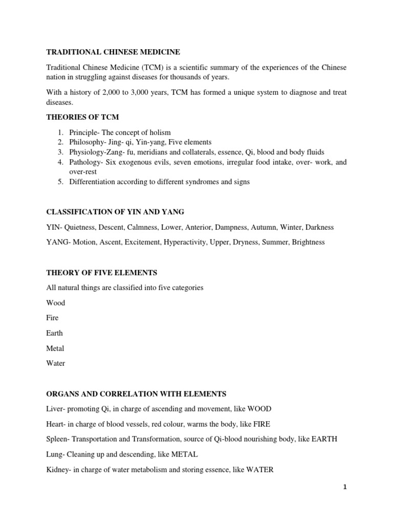 Traditional Chinese Medicine | PDF | Traditional Chinese Medicine ...