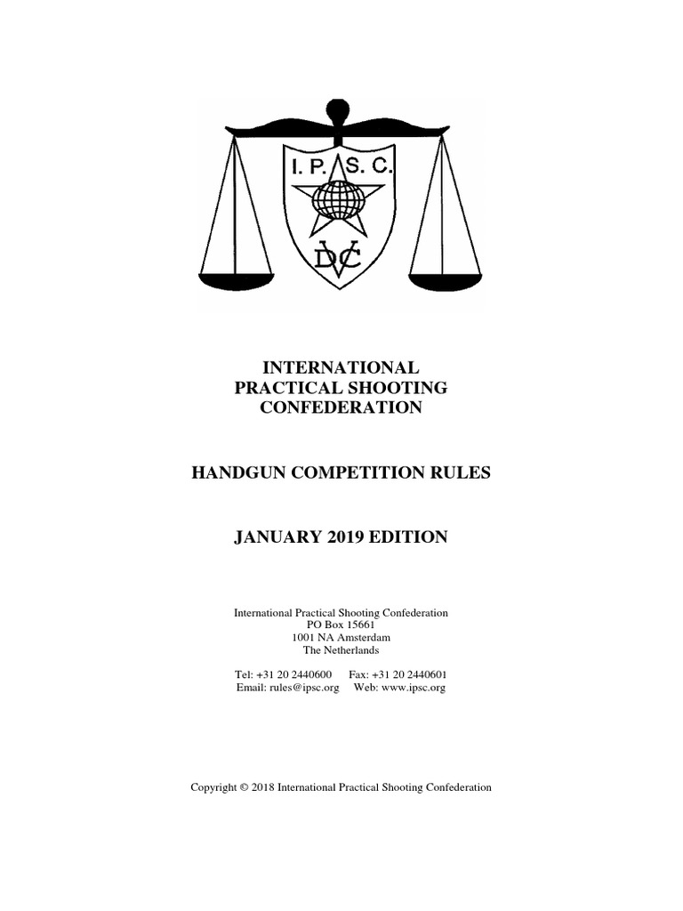 Ipsc Competition Rules 2019 | PDF | Projectile Weapons | Firearms