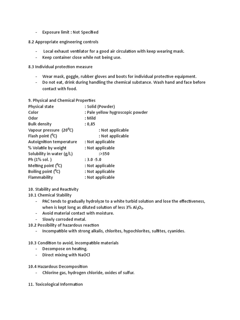 MSDS | PDF | Chlorine | Dangerous Goods