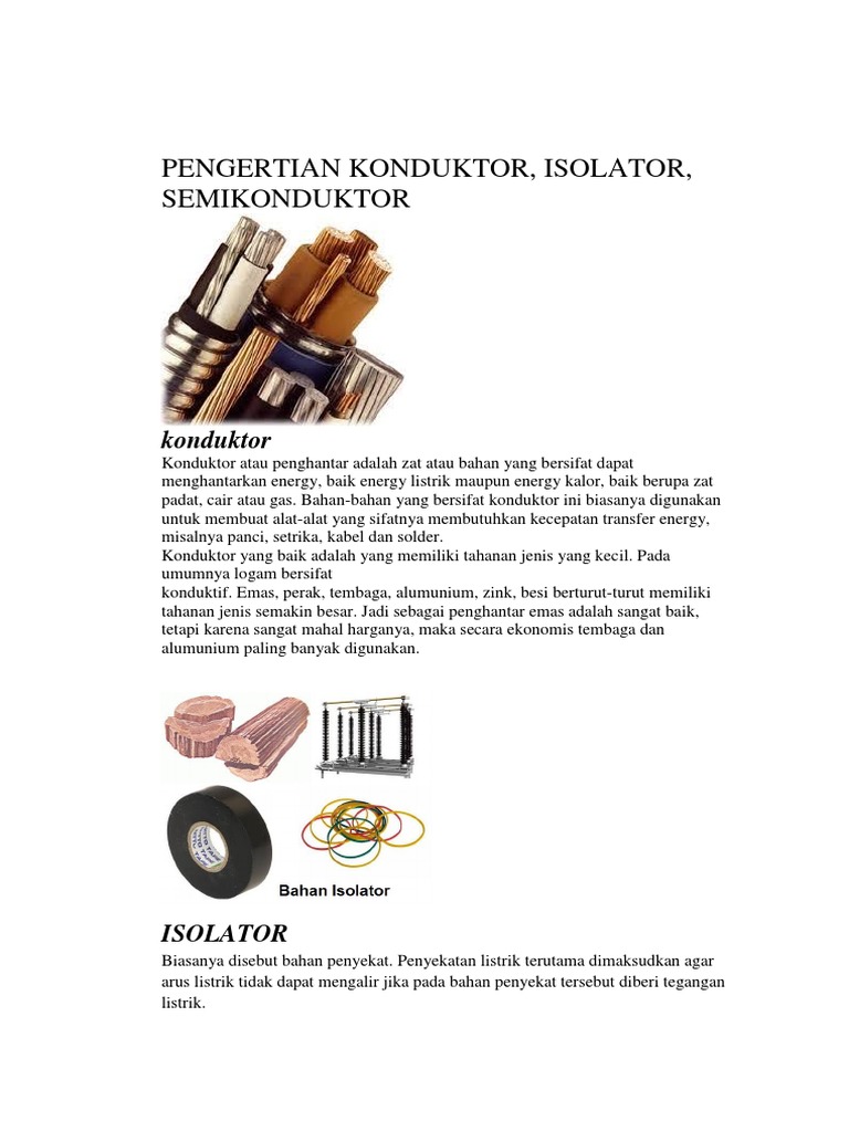 Bahan Konduktor, Isolator, Semikonduktor Dan LDR. Part 2 | PDF