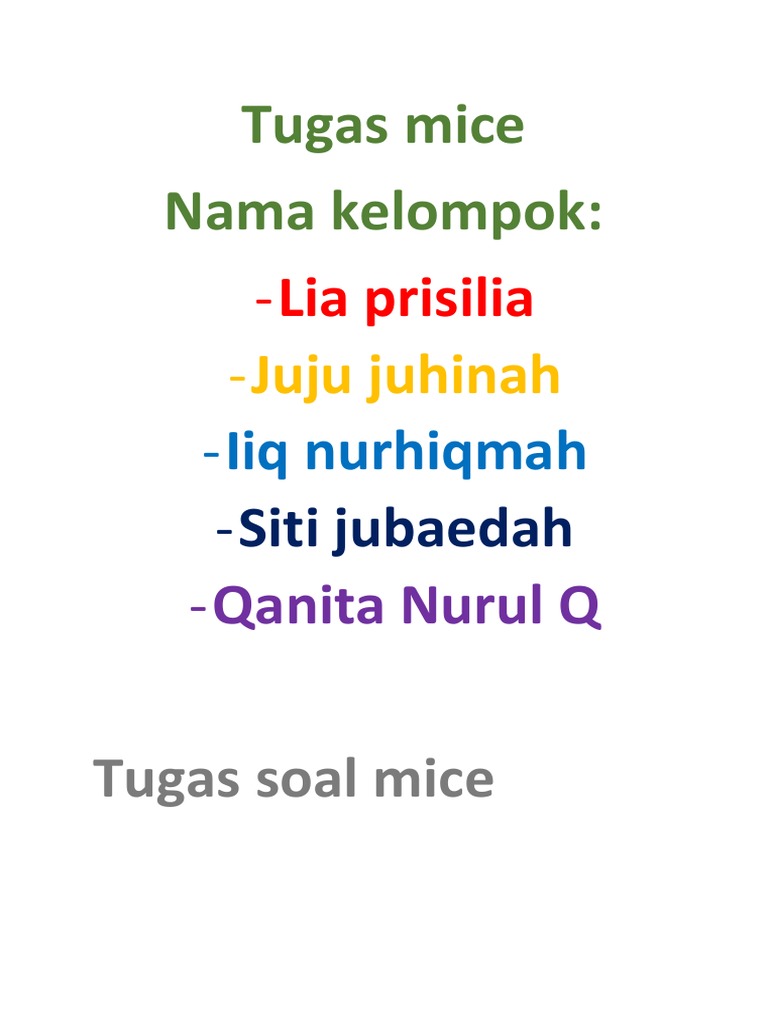 Contoh Soal MICE | PDF