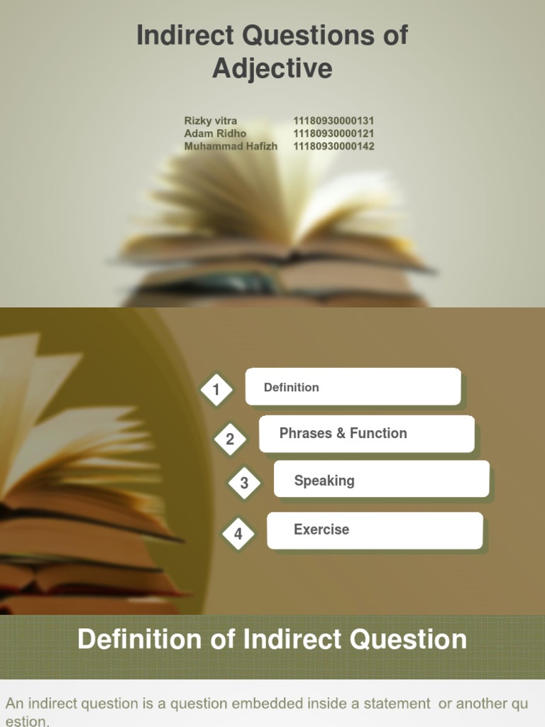 Understanding Indirect Questions: Forms, Functions and Examples | PDF ...