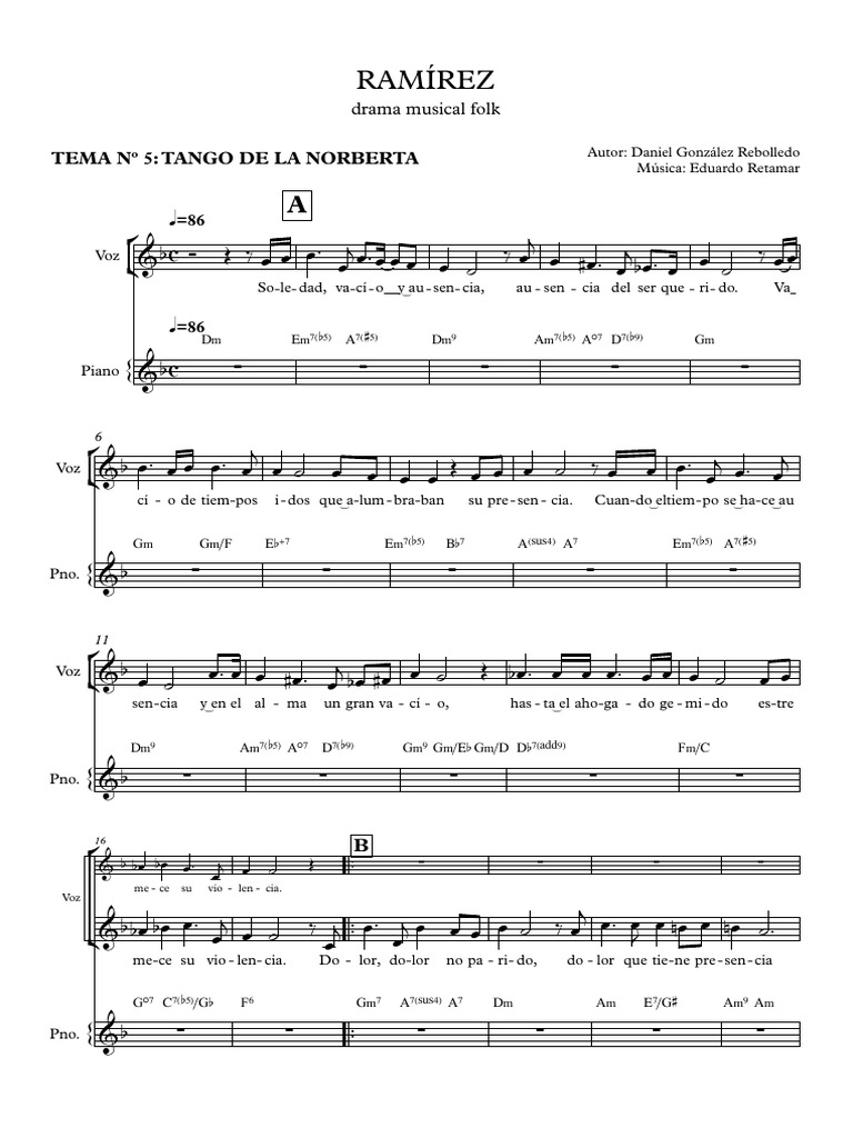 N 5 SOLI - Tango de La Norberta | PDF