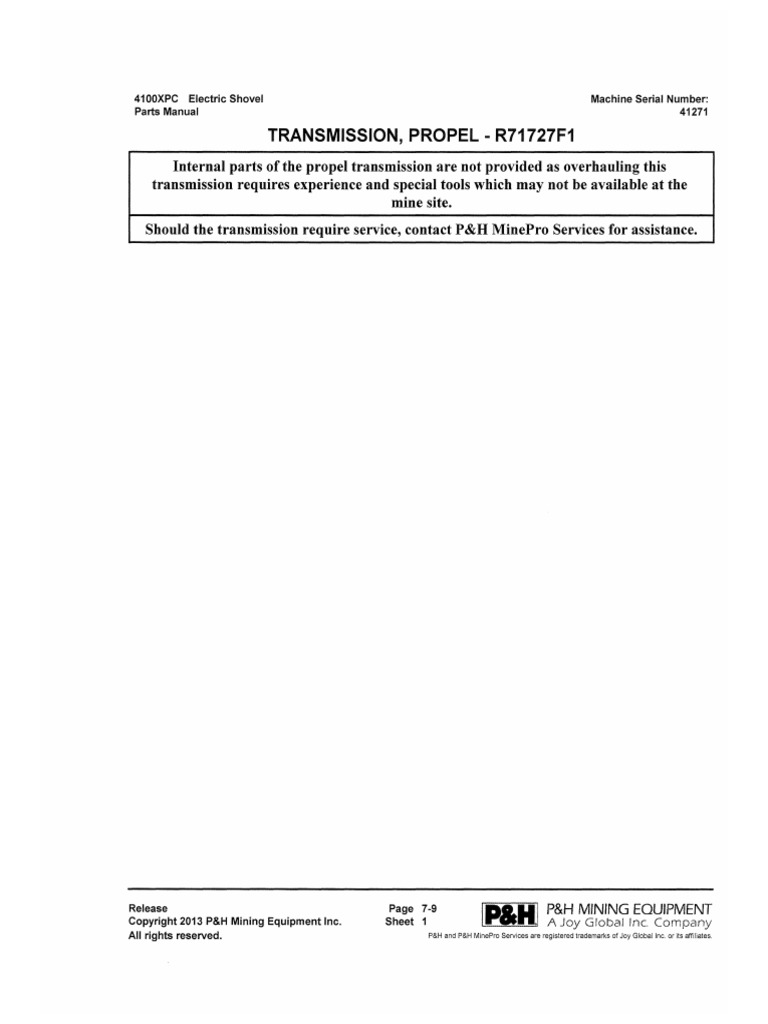 Transmisión de Propel 4100XPC AC | PDF