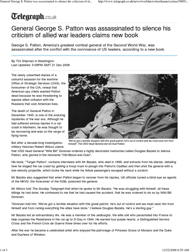 8 Patton Assassinated | PDF | George S. Patton | Dwight D. Eisenhower