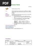 Past Continuous Lesson Plan | PDF | Linguistics | Human Communication