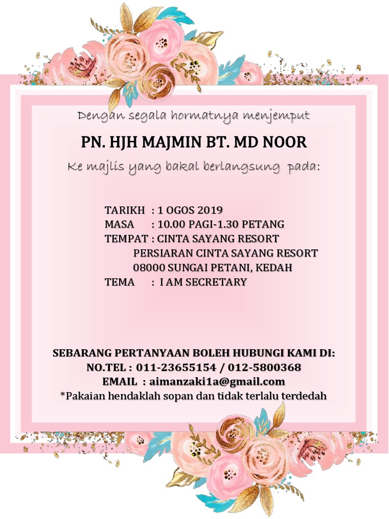 Tentatif Kad Jemputan | PDF