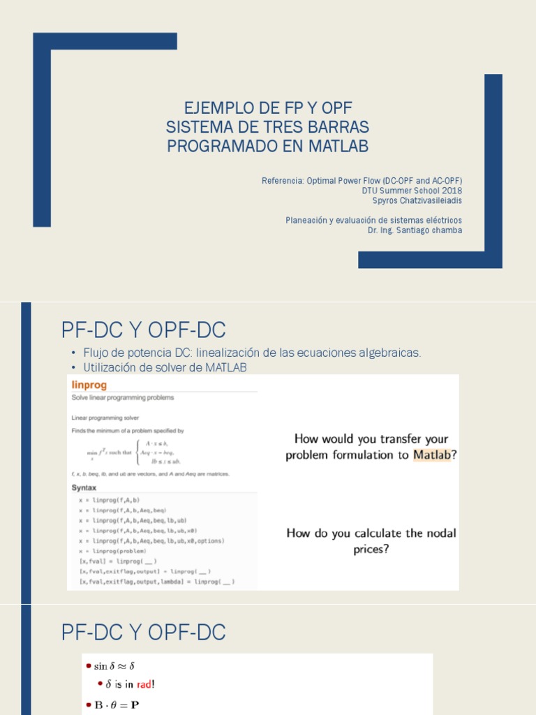 Presentación - Ejemplo de FP Y OPF | PDF | Ecuaciones | Lógica matemática