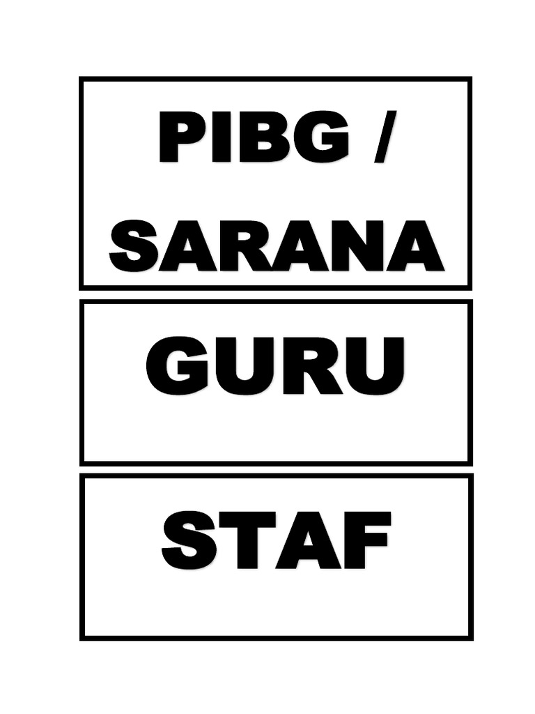 Label Meja Pibg | PDF