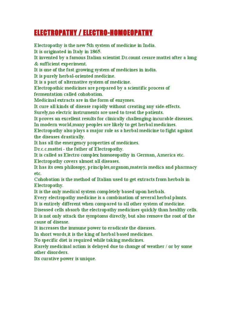 Electropathy | PDF | Lymphatic System | Lymph