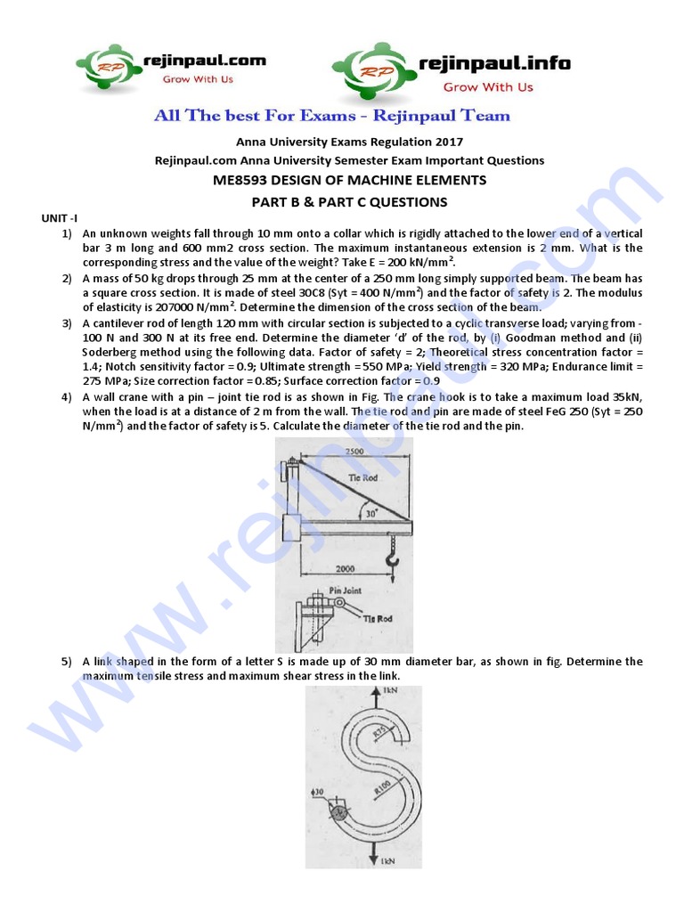 Me8593 Iq R17 | PDF | Strength Of Materials | Propeller
