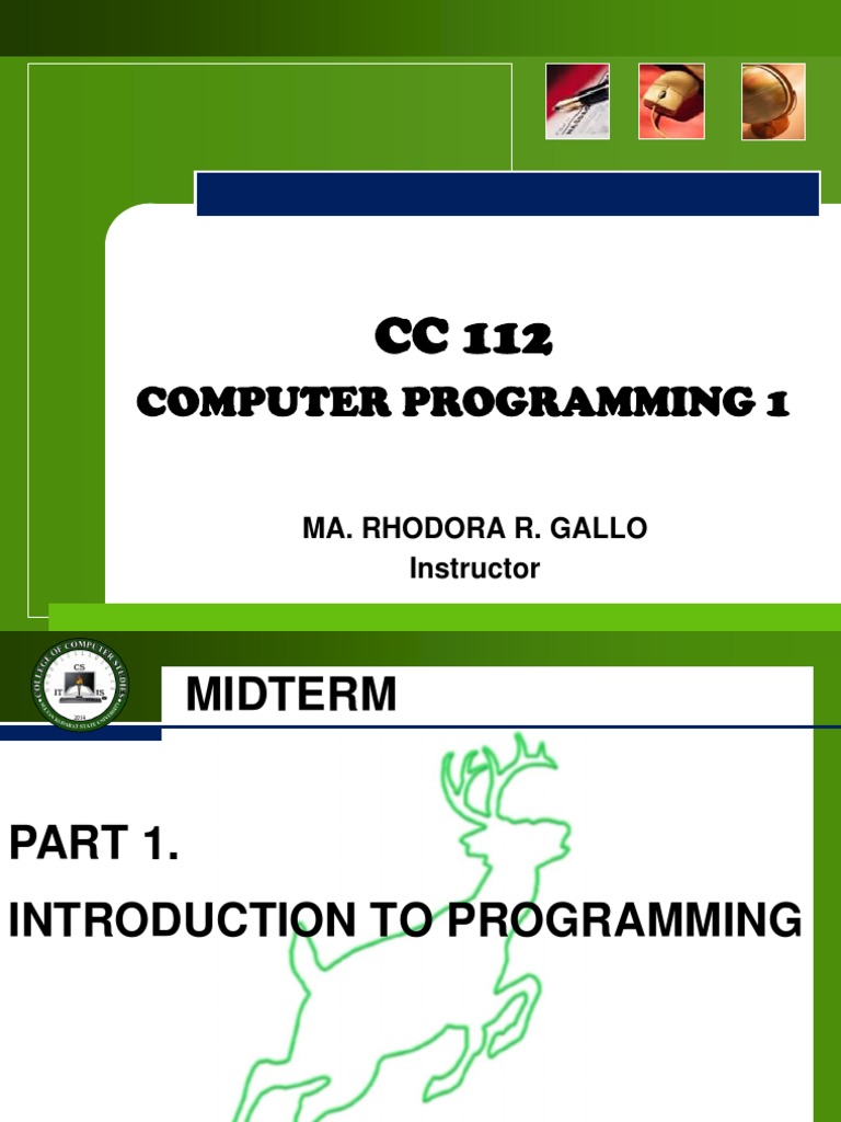 CC112 Programming 1 | PDF | Control Flow | Programming Language