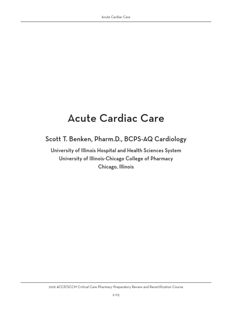Acute Cardiac Care PDF | PDF | Cardiopulmonary Resuscitation | Cardiac ...