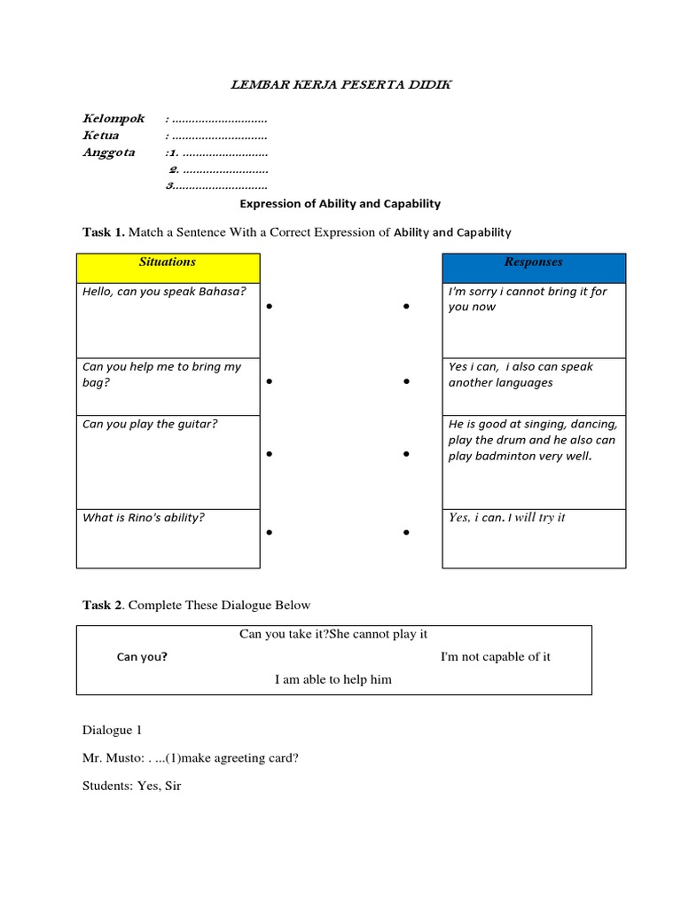 Ability and Capability: Situations Responses | PDF