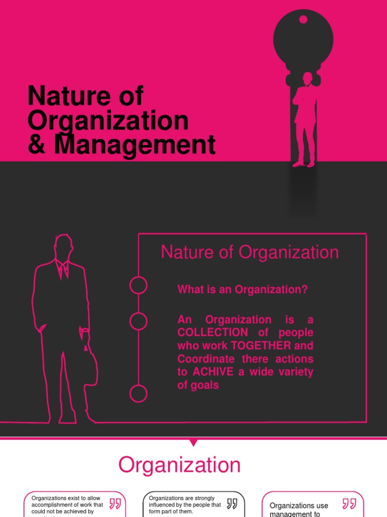 Nature of Organization Management | PDF | Goal | Division Of Labour