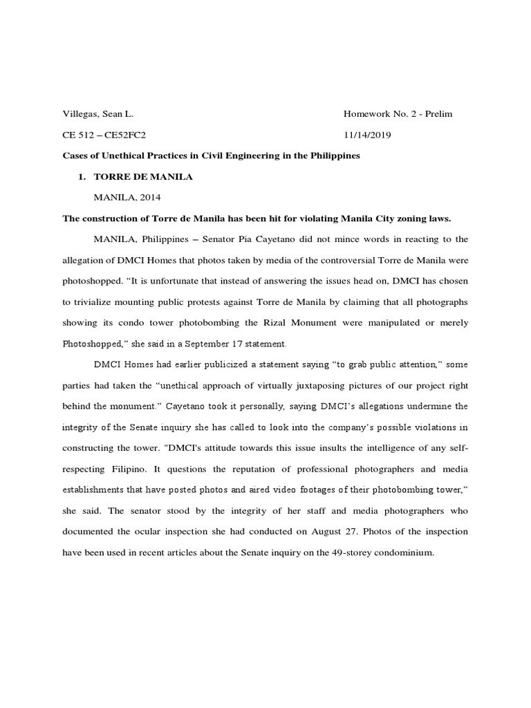 Unethical Cases in Philippines | PDF | Manila | Government