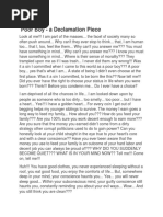 Declamation Pieces | PDF