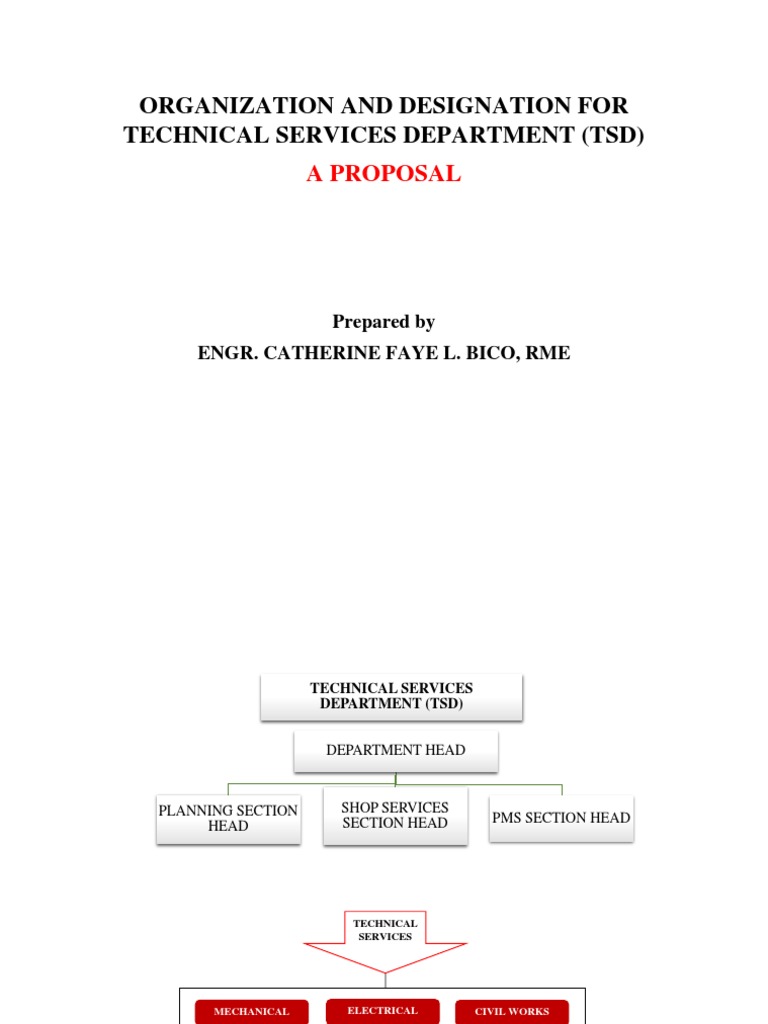Organization and Designation For Technical Services Department (TSD) | PDF