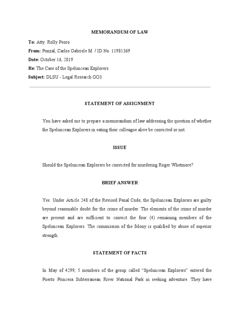 Speluncean Explorers Murder Case Analysis | PDF | Murder | Criminal Law