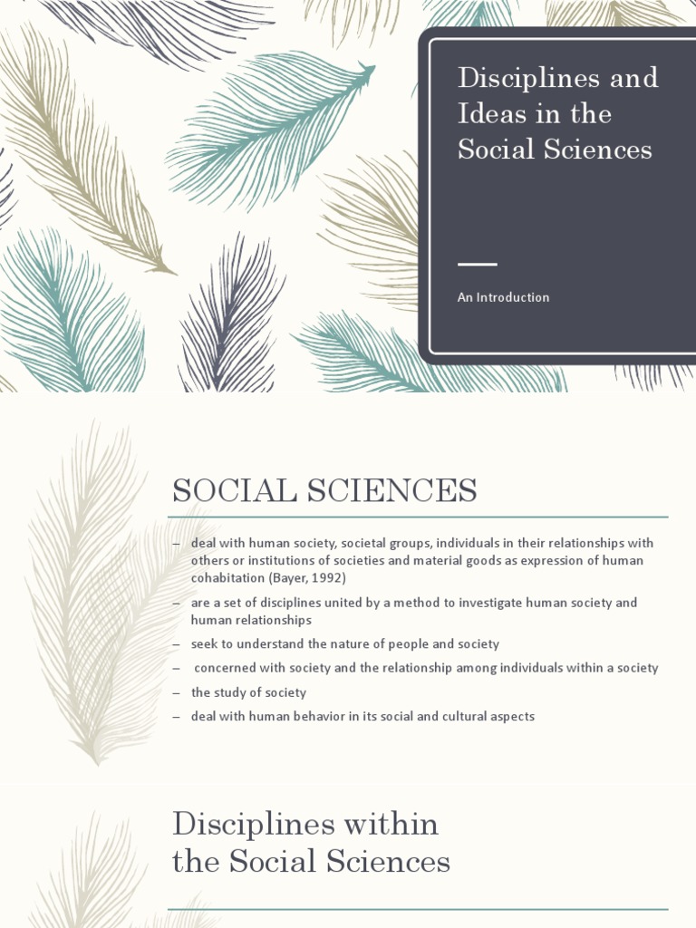 Disciplines and Ideas in the Social Sciences | Social Sciences | Human
