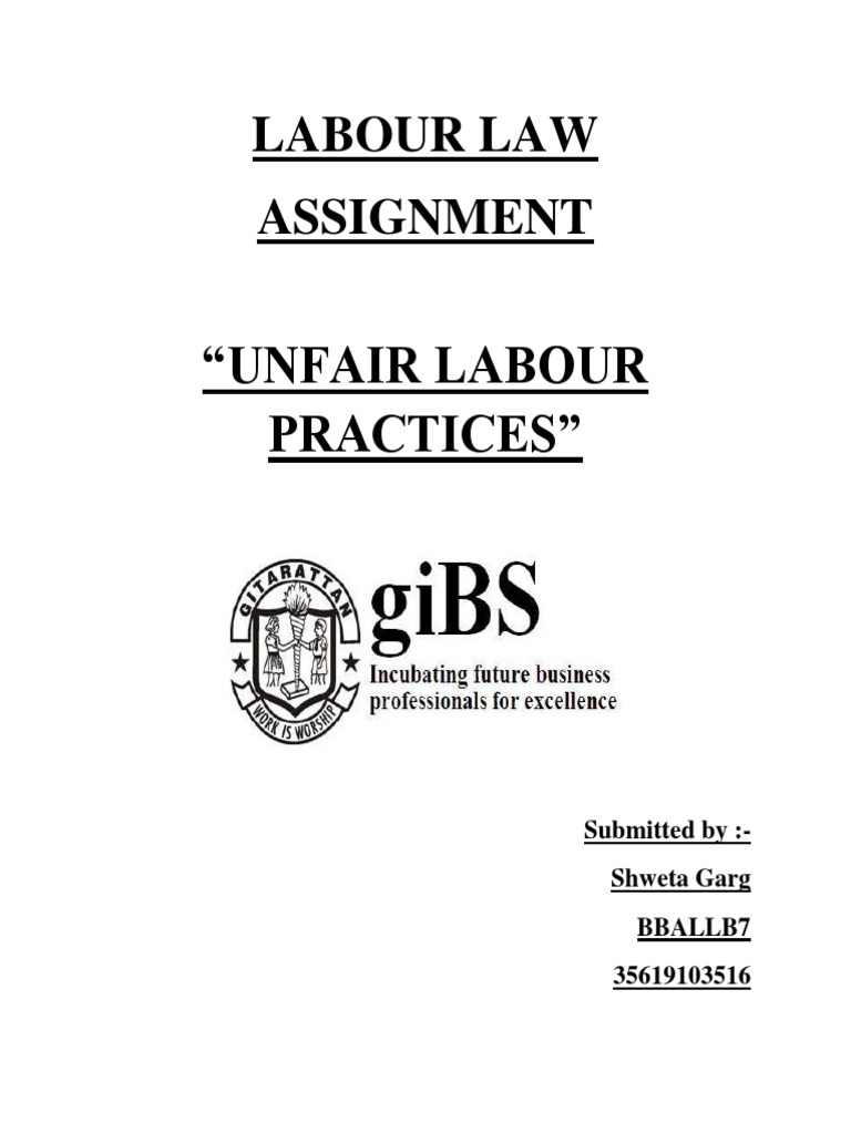 Unfair Labour Practices Guide | PDF | Unfair Labor Practice | Labor