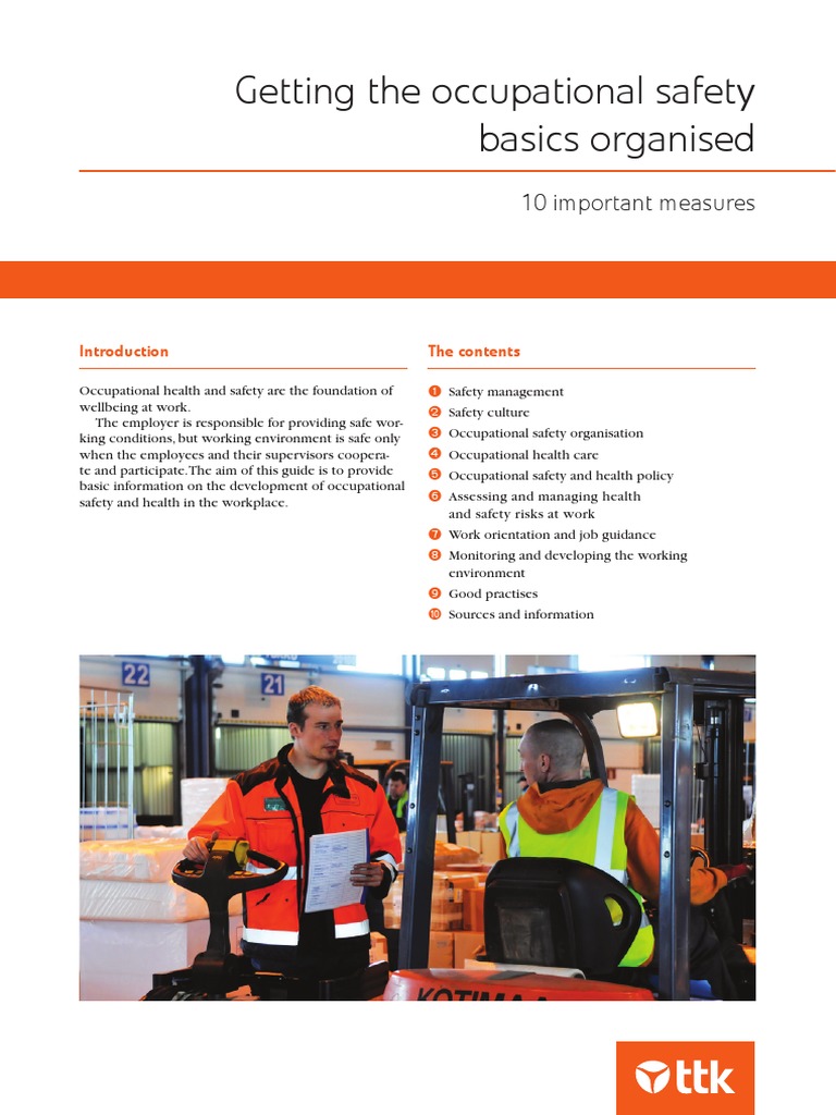 Getting The Occupational Safety Basics Organised 10 Important Measures ...