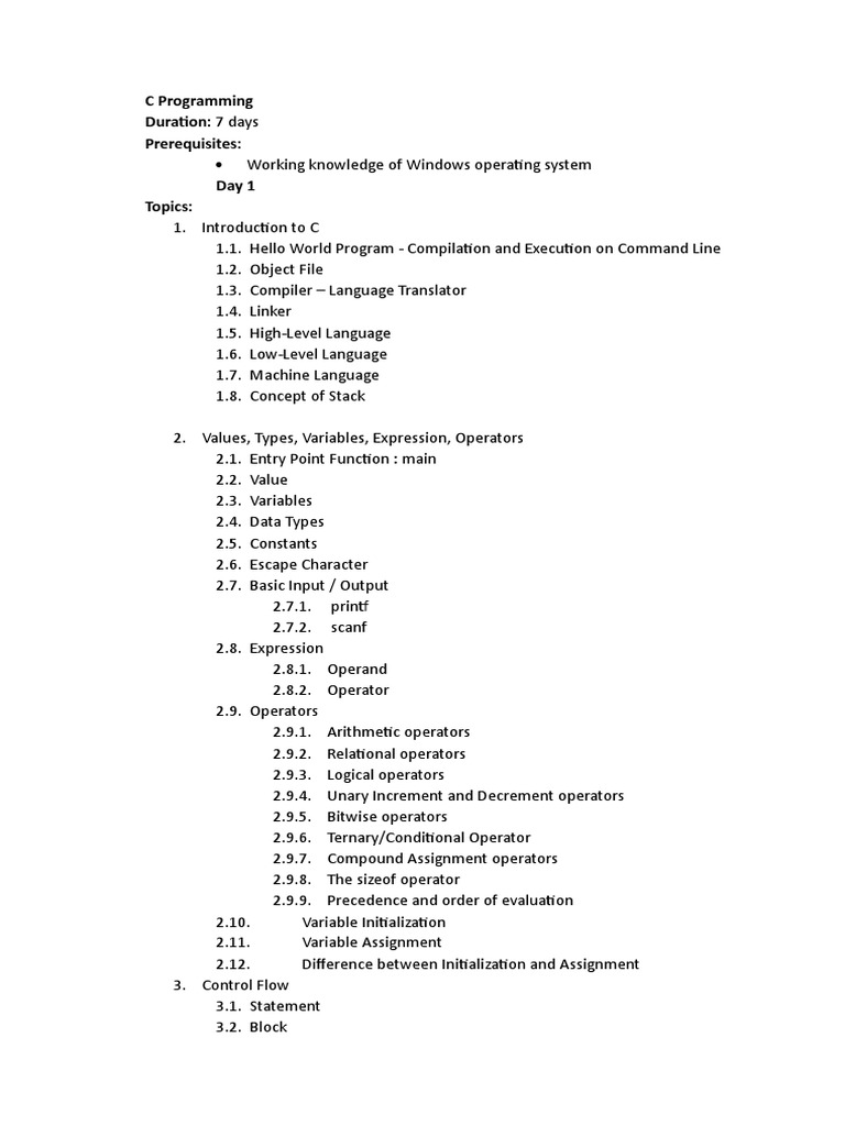 C Programming Course Learn Fundamentals Pointers Structures Files Pdf Pointer Computer