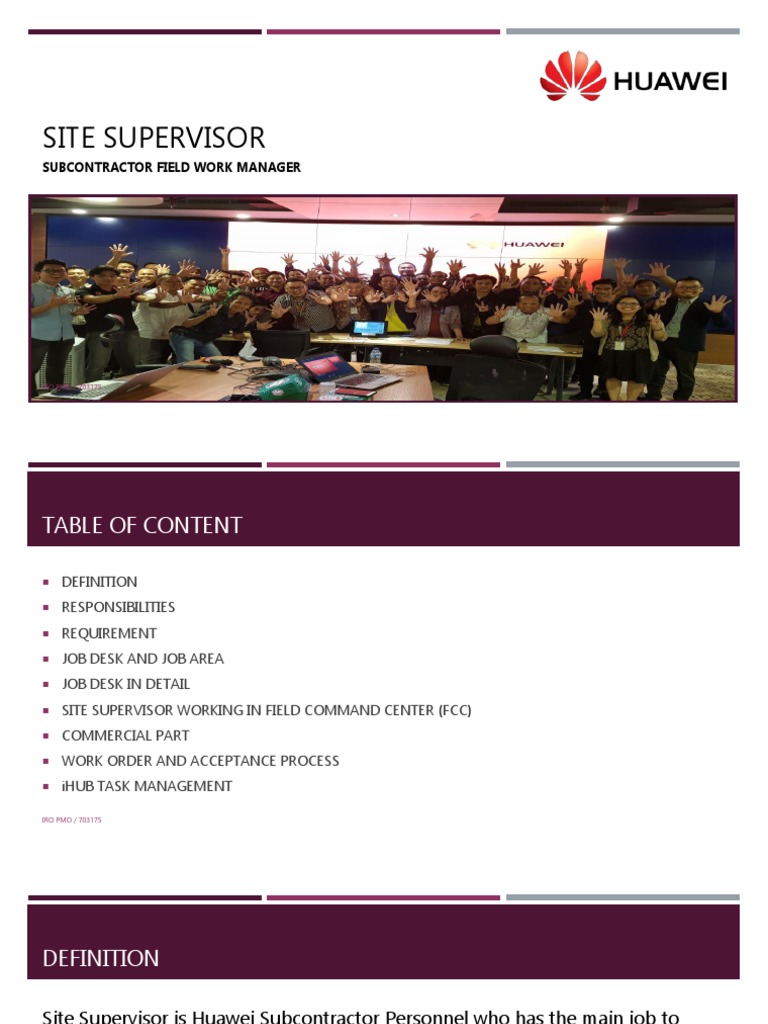 Site Supervisor Guidance V1.1 | PDF | Supervisor | Business