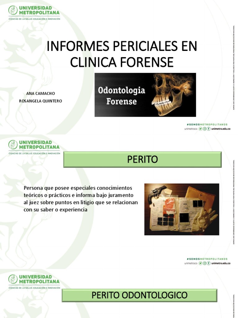 Informe Pericial en Clinica Forense | PDF | Odontología | Ciencias de la Salud