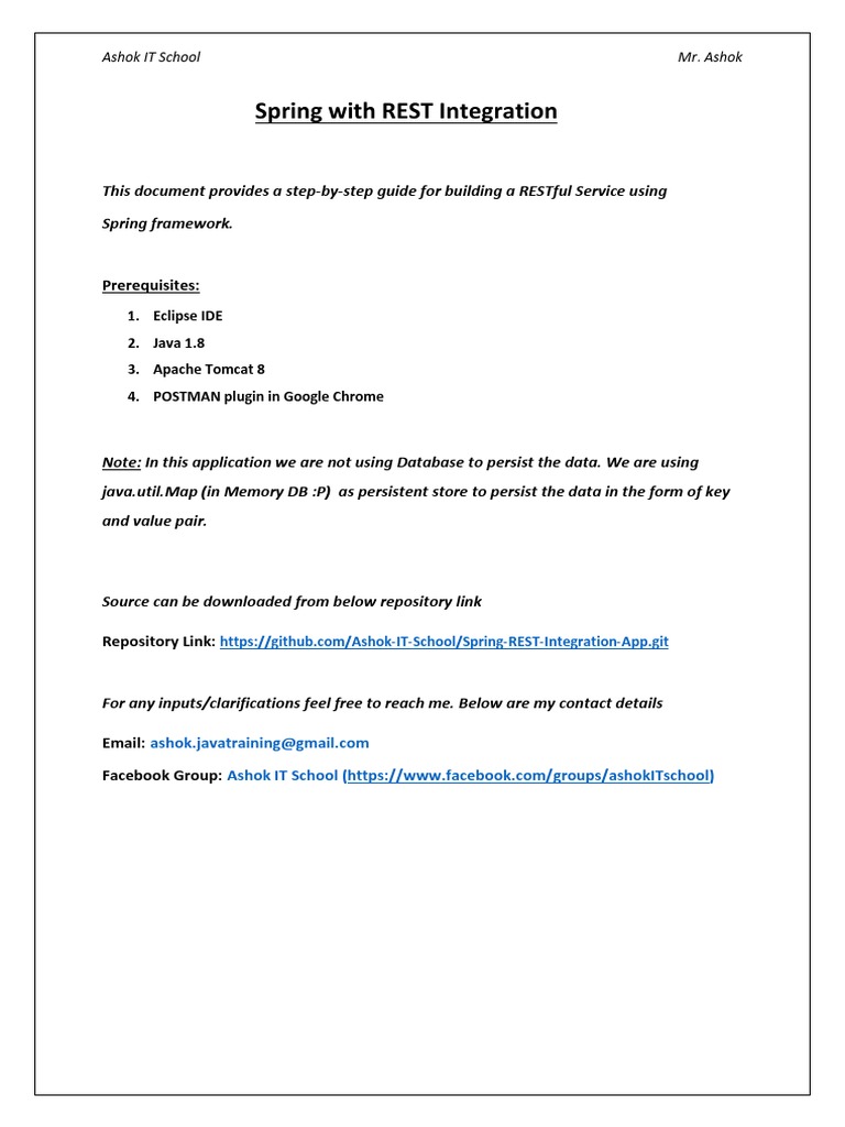 Spring With REST Integration-App | PDF | Information Technology ...