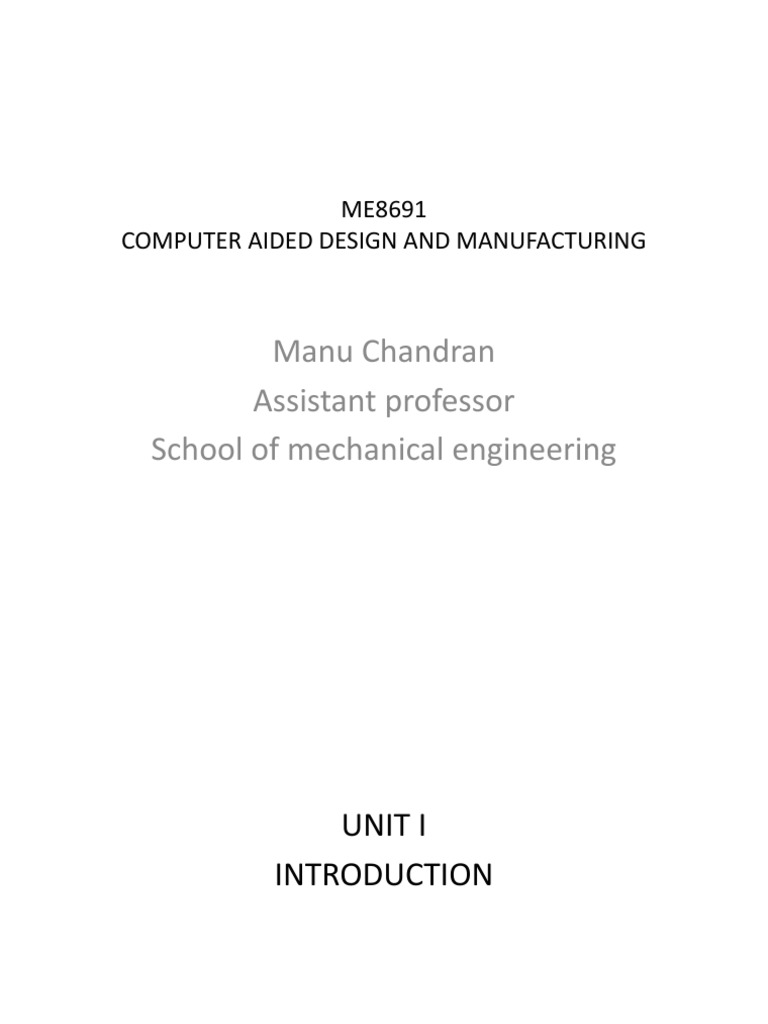 Computer Aided Design And Manufacturing Pdf Computer Aided Design
