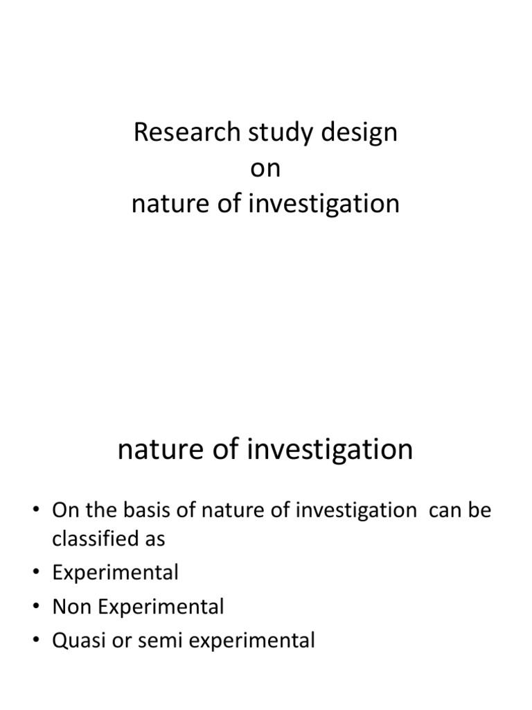 Research Study Design | PDF | Experiment | Clinical Trial