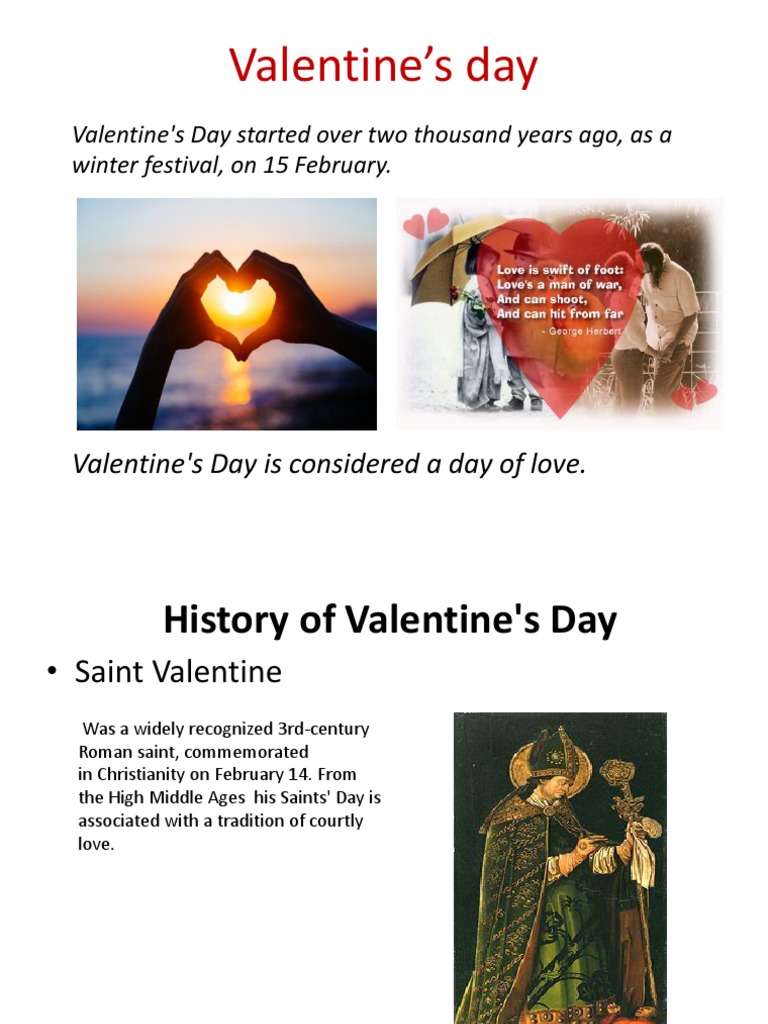 Valentine's Day History and Traditions | PDF