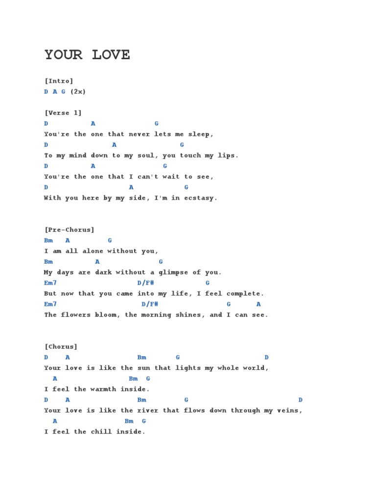 Your Love Chords | PDF