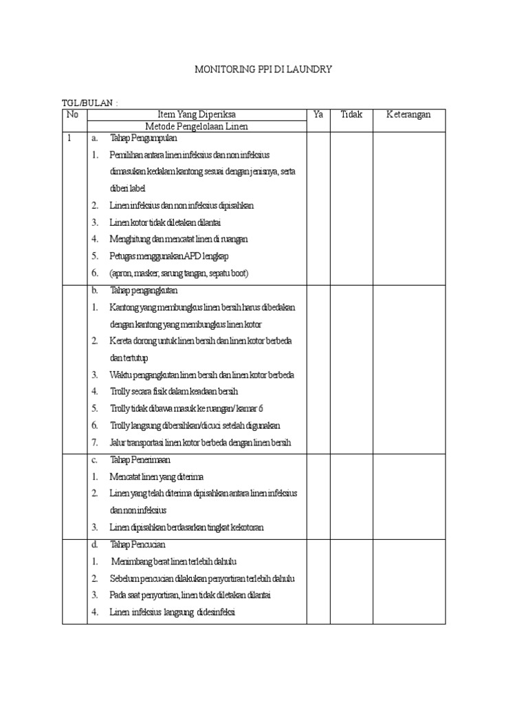 Monitoring Ppi Di Laundry | PDF
