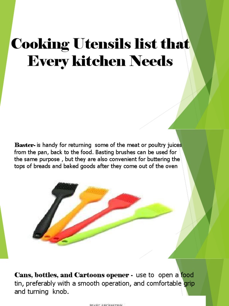 Essential Cooking Utensils for Every Kitchen | PDF | Home | Cooking