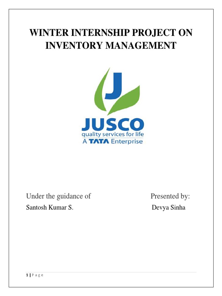 Inventory Management of JUSCO | PDF | Inventory Valuation | Inventory