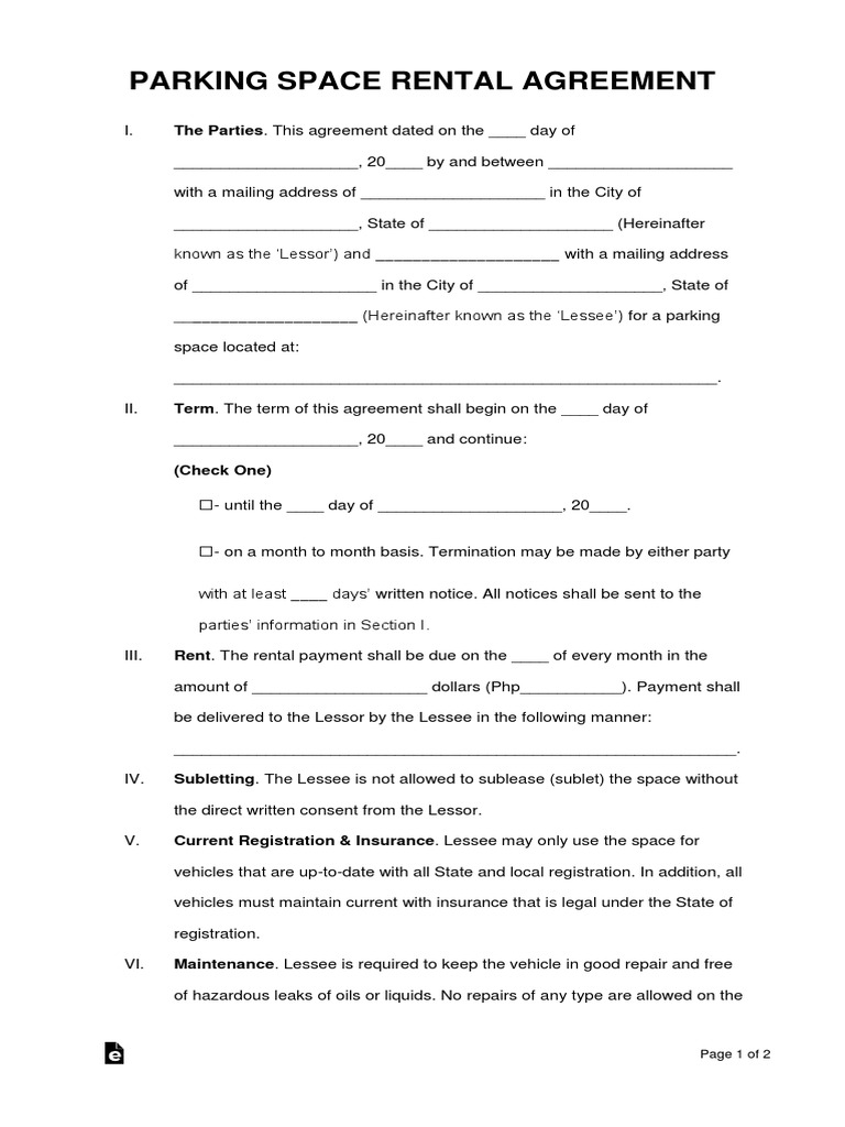 Event Space Rental Agreement Template