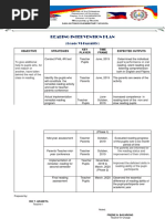 Action Plan Reading | PDF | Reading Comprehension | Teachers