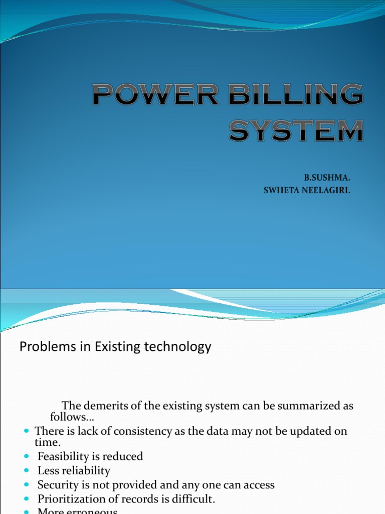Electricity Power Billing Management System Project | PDF | Databases ...