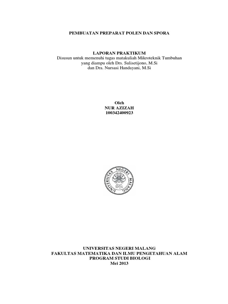 Preparat Polen dan Spora: Metode Asetolisis | PDF | Sains & Matematika