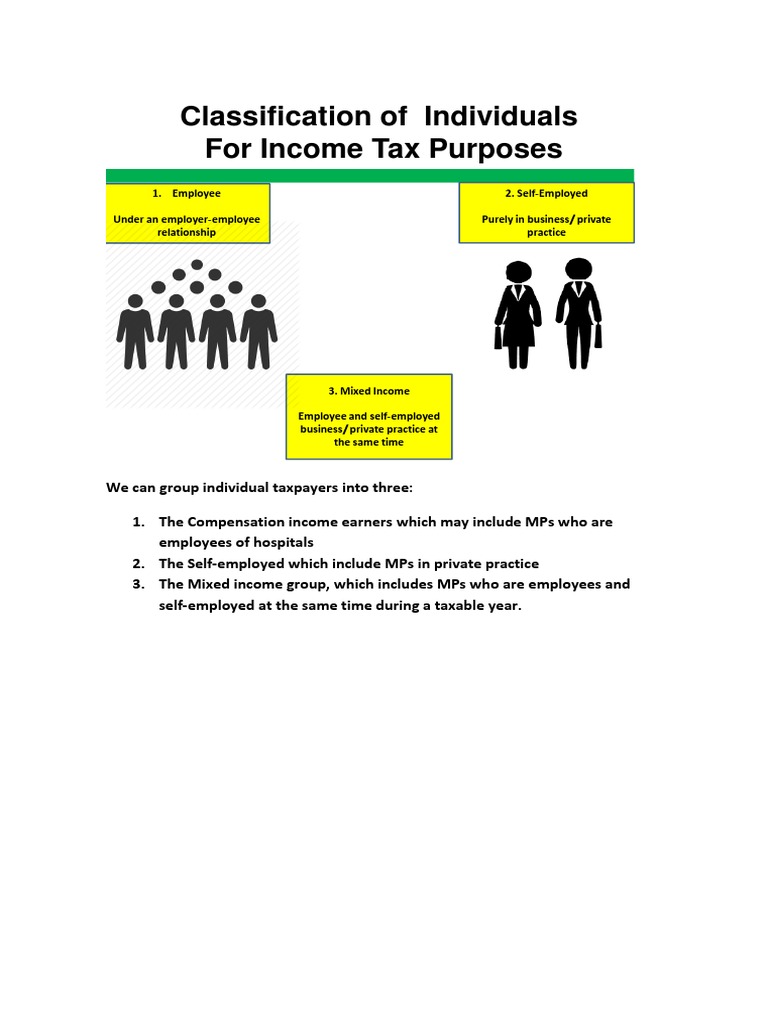 Classification of Individuals For Income Tax Purposes | PDF ...