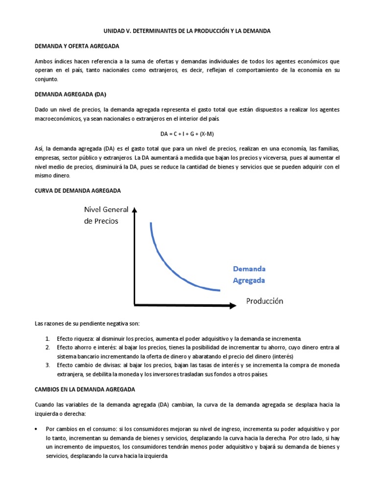 Demanda y Oferta Agregada: Conceptos Clave | PDF | Oferta (economía ...