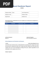 Cash Handover Template | PDF